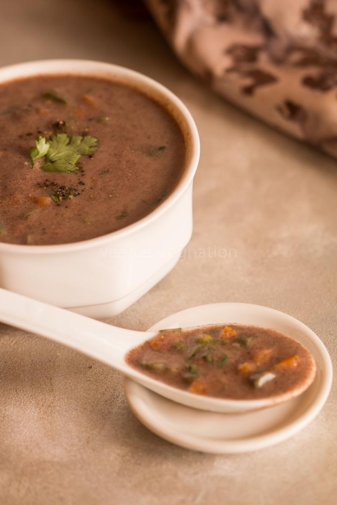 Zan - Finger millet porridge with vegetables - Veenas Vegnation