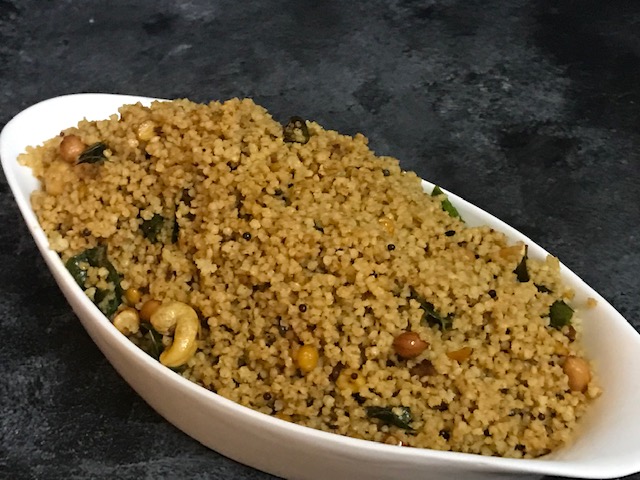 Thinai puliyogare with instant puliyogare mix - Veenas Vegnation