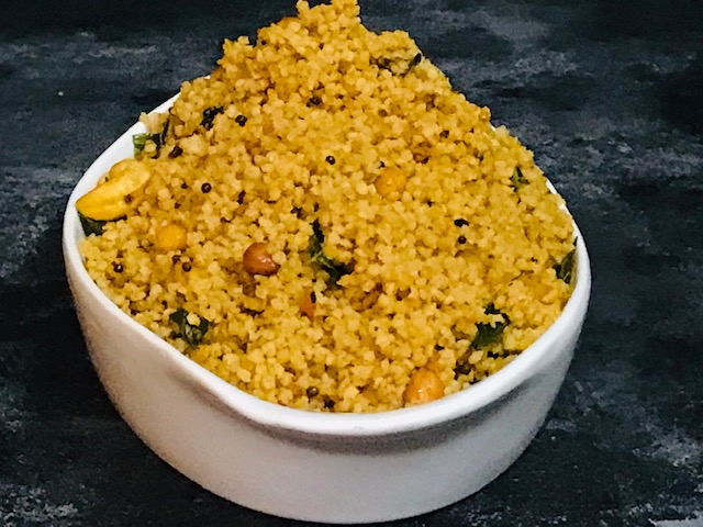 Thinai puliyogare with instant puliyogare mix - Veenas Vegnation